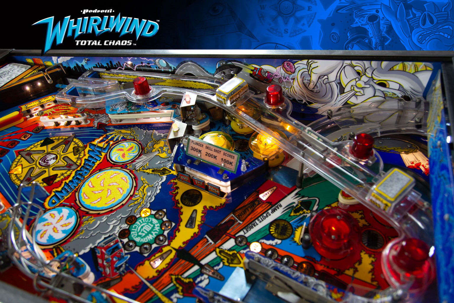 Whirlwind Total Chaos Pinball Kit - Pinball Remakes Fun House Rudy's Nightmare Pinball